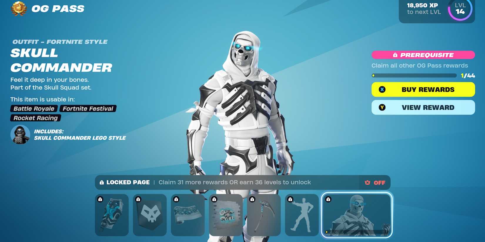 Fortnite: All Chapter 1 Season 1 OG Pass Skins