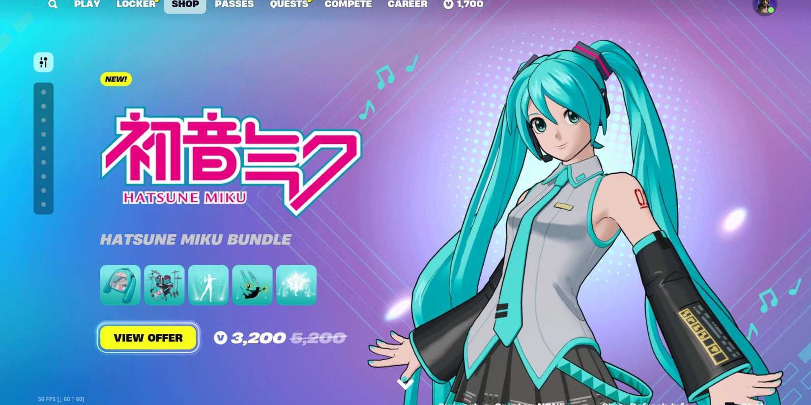 Fortnite: Hatsune Miku Skin & Music Pass