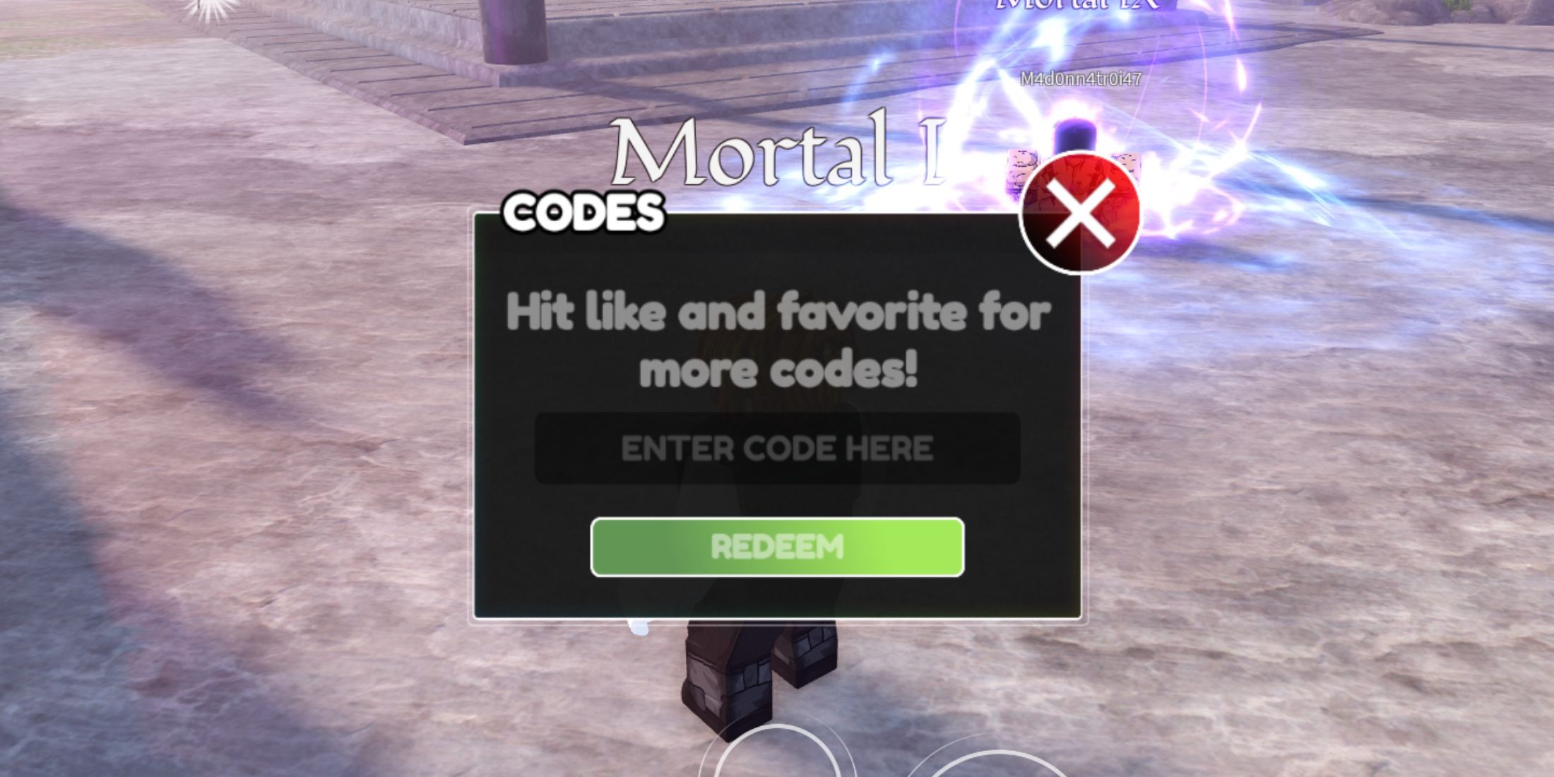 Roblox: Immortal Luck Codes