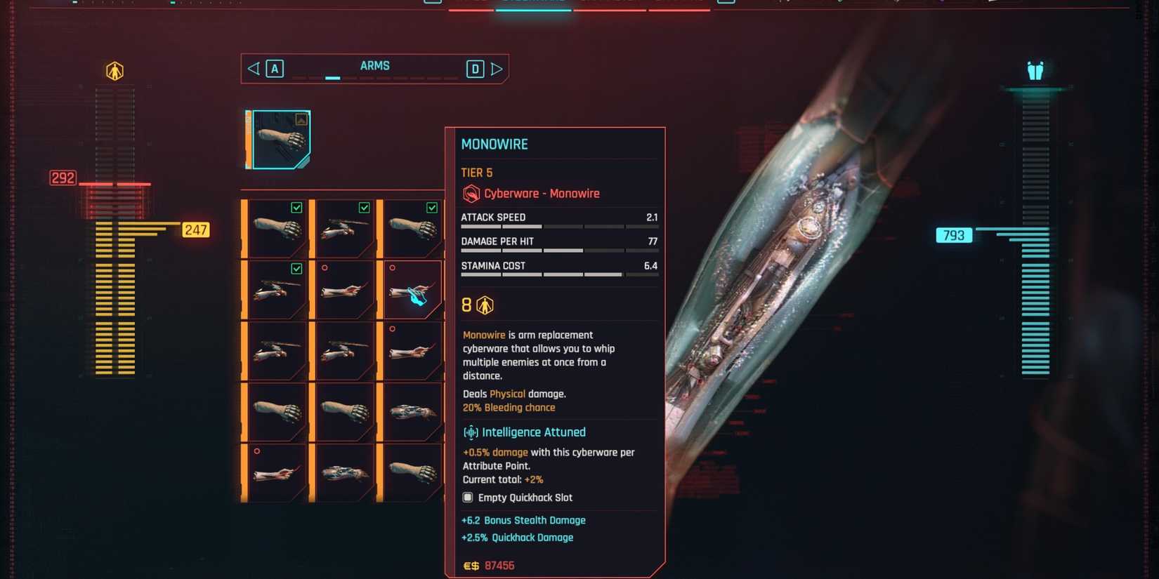 Cyberpunk 2077: Best Arms Cyberware, Ranked