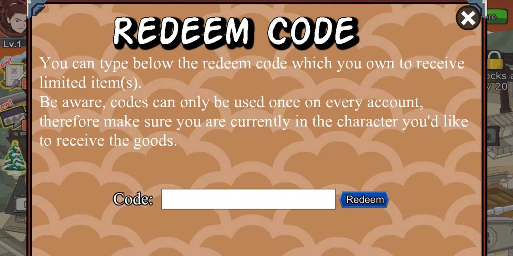 Shinobi Warfare Codes