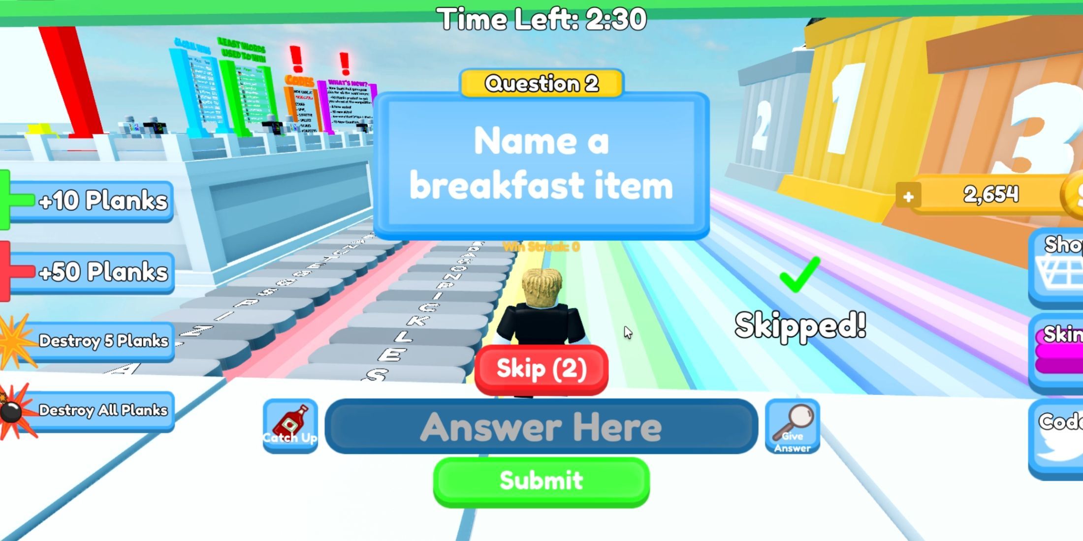 Roblox: Word Bridge Codes