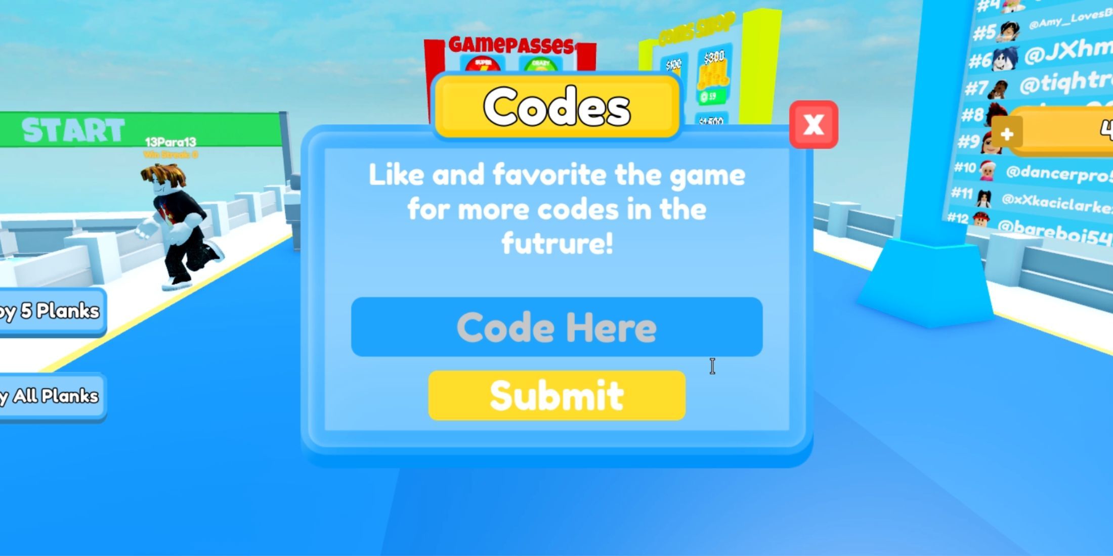 Roblox: Word Bridge Codes