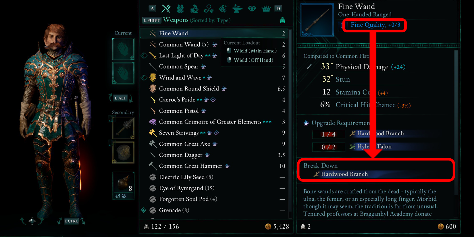 Avowed: How To Break Down Gear