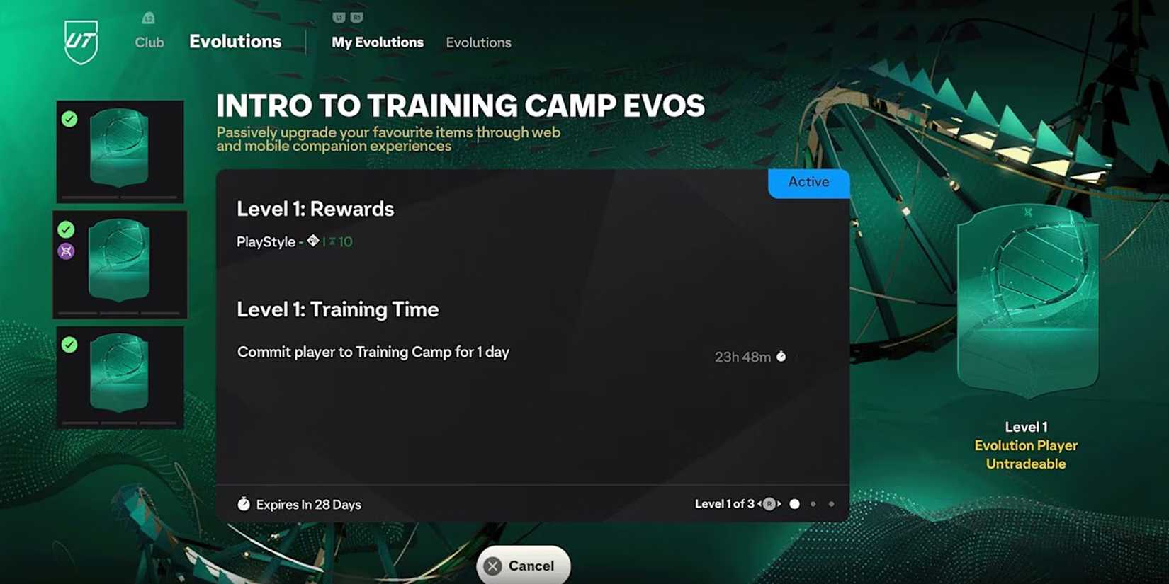 EA Sports FC 25: Training Camp Evolution Upgrade, Explained