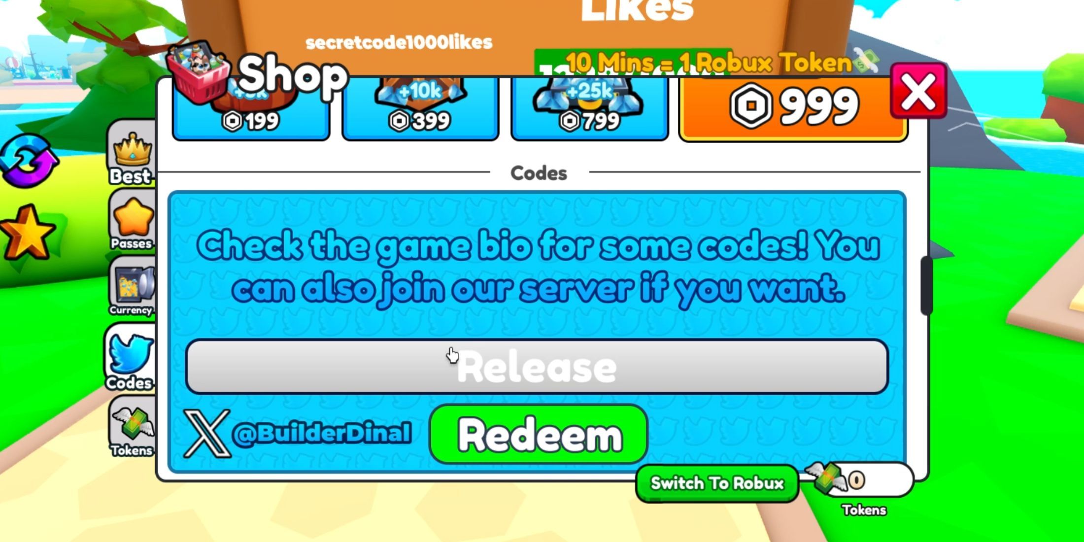 Roblox: Every Click +1 Gold Codes