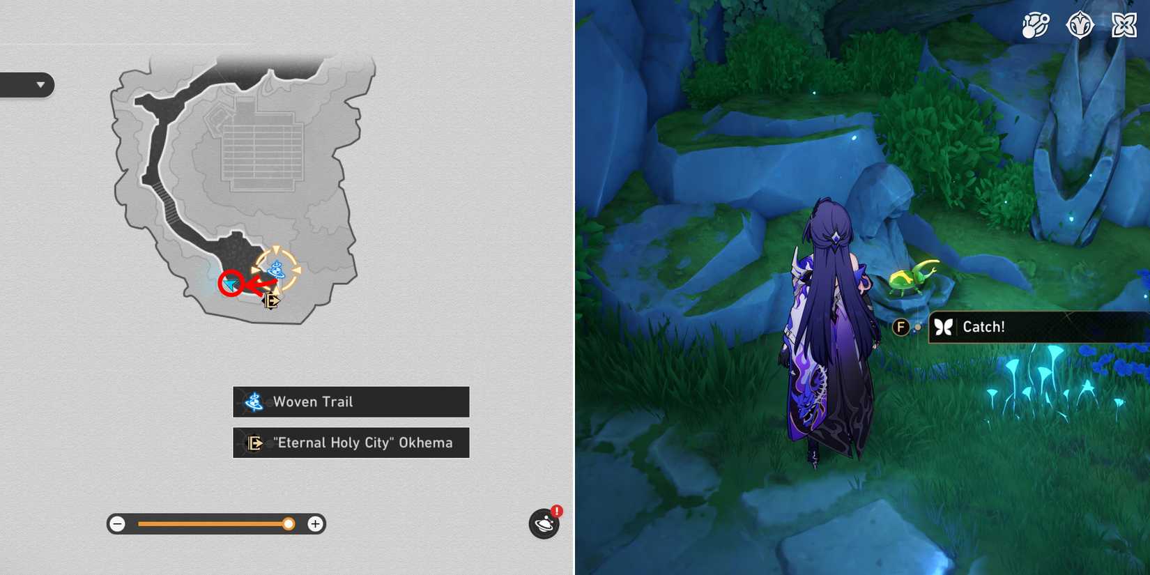 Nymph Locations In Murmuring Woods Grove of Epiphany In HSR