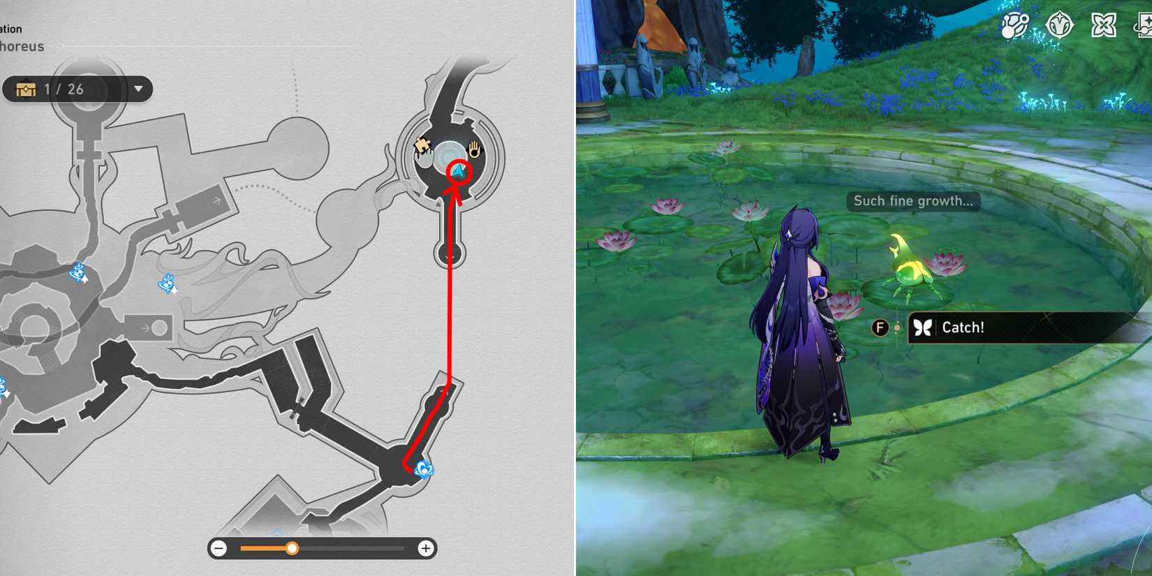 Nymph Locations In Murmuring Woods Grove of Epiphany In HSR