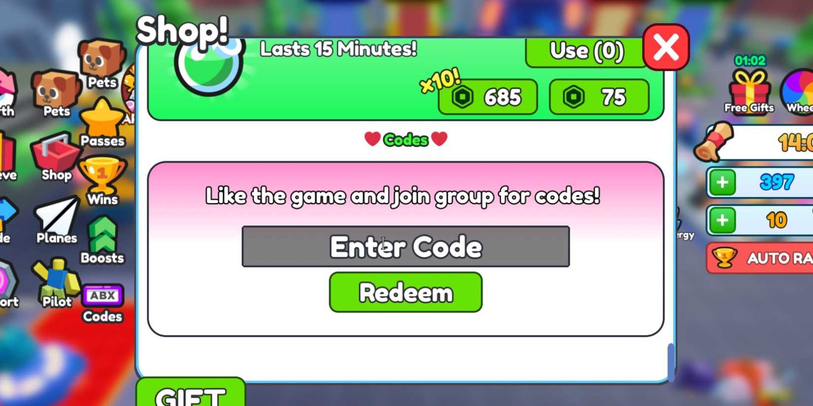 Roblox: Plane Training Codes