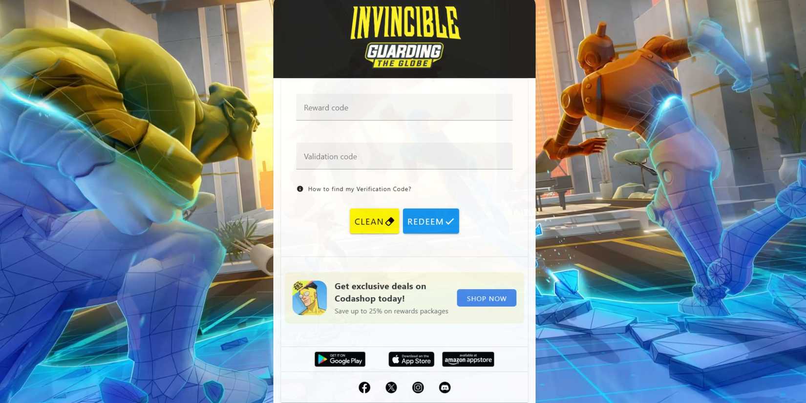 Invincible: Guarding The Globe Codes