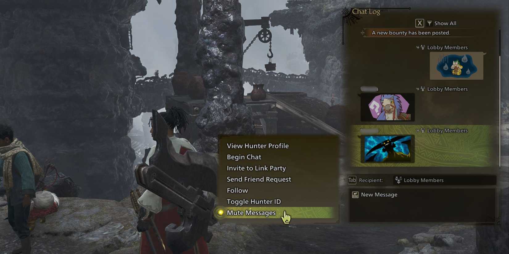 Monster Hunter Wilds: How to Mute Players and Chat in Lobbies