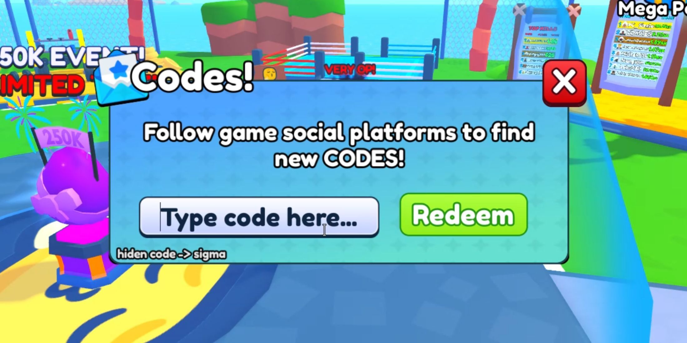 Roblox: Sigma Boy Simulator Codes