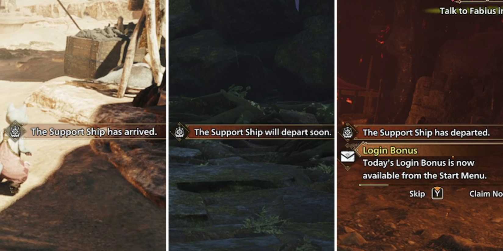 Support Ship Arrival Time and Location in Monster Hunter Wilds