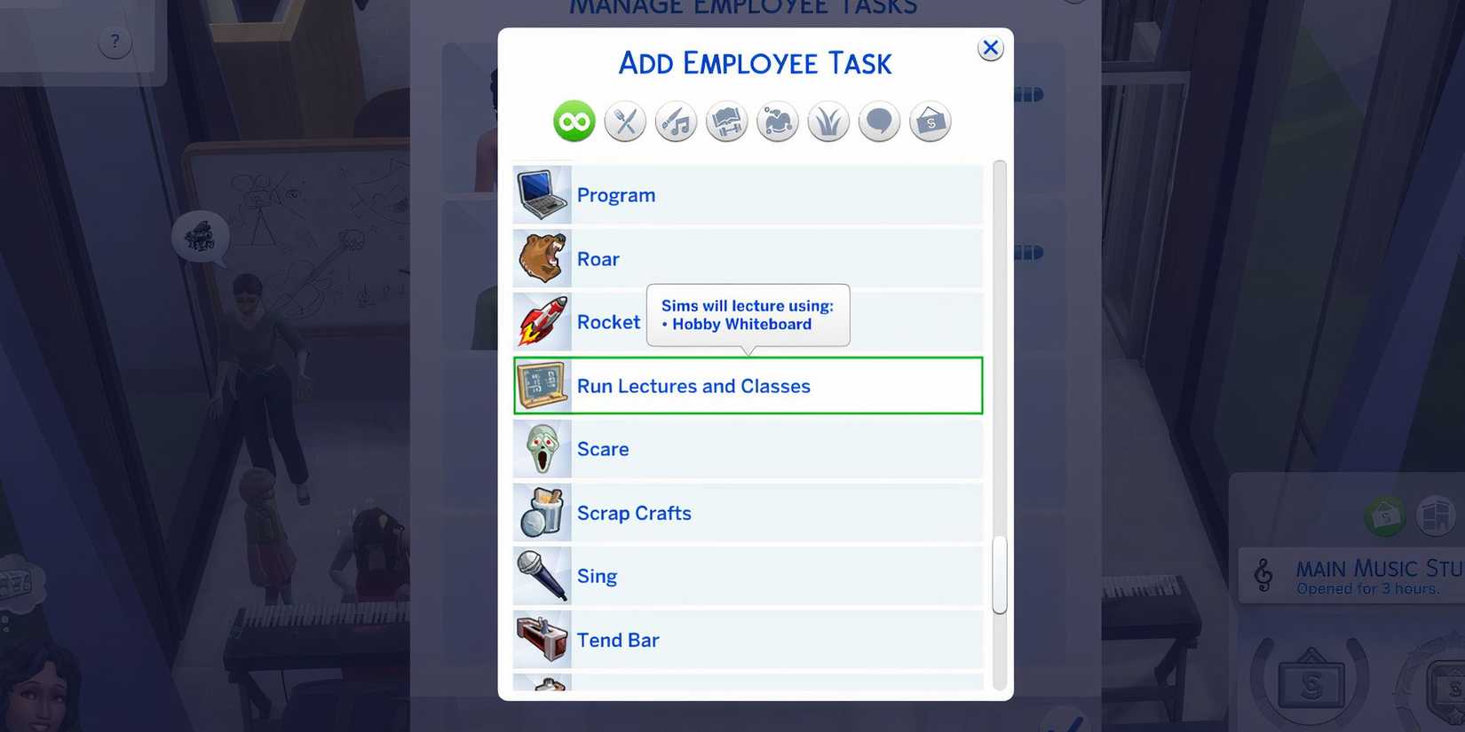 The Sims 4: How to Listen to or Host a Lecture