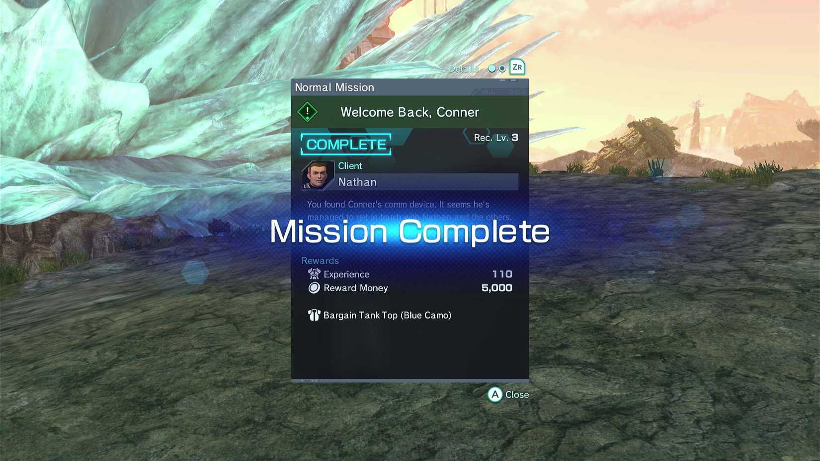 Xenoblade Chronicles X: Welcome Back Conner Walkthrough