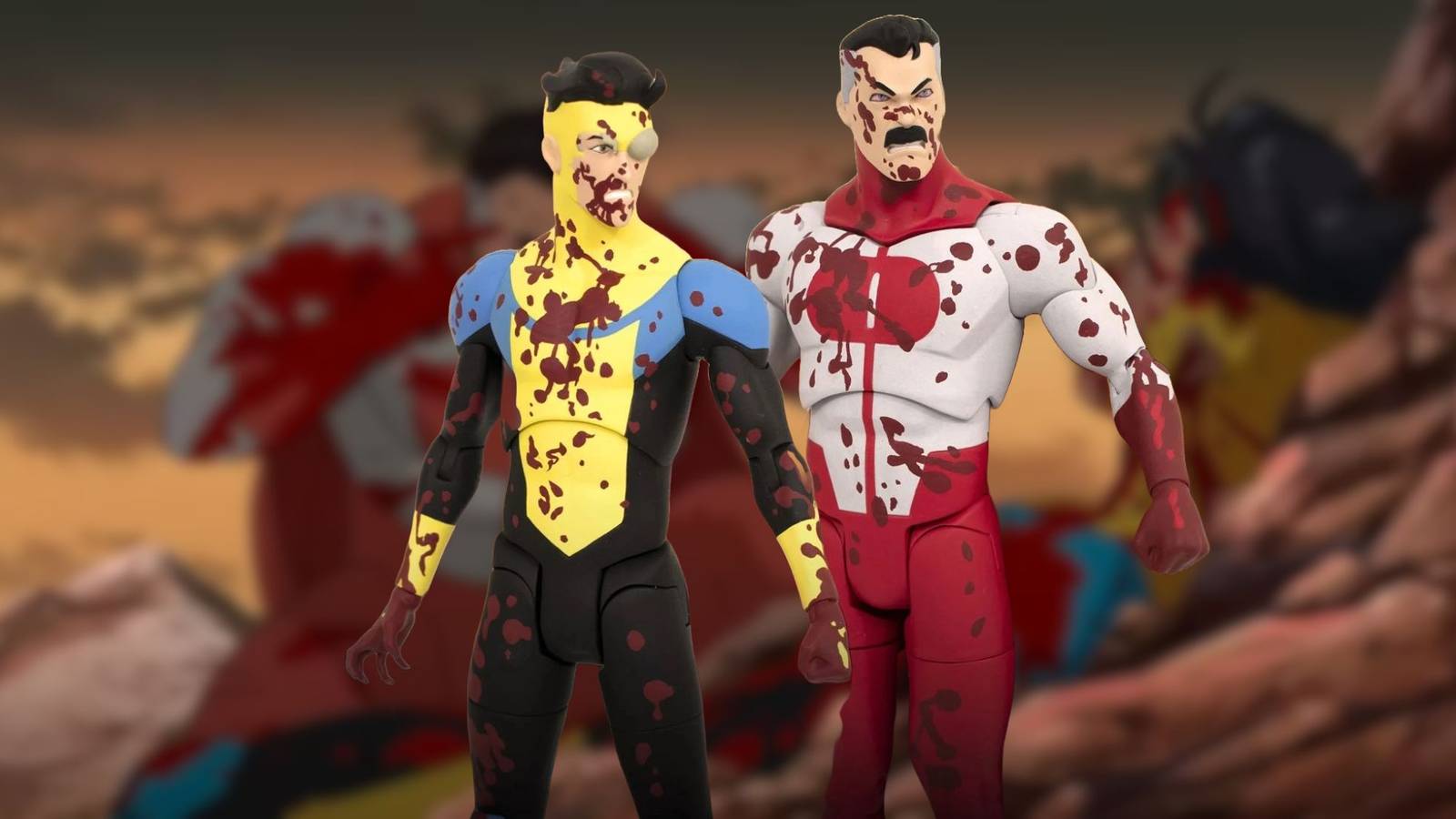 Pre-Order The Invincible Bloody Omni-Man & Invincible Deluxe Action Figures