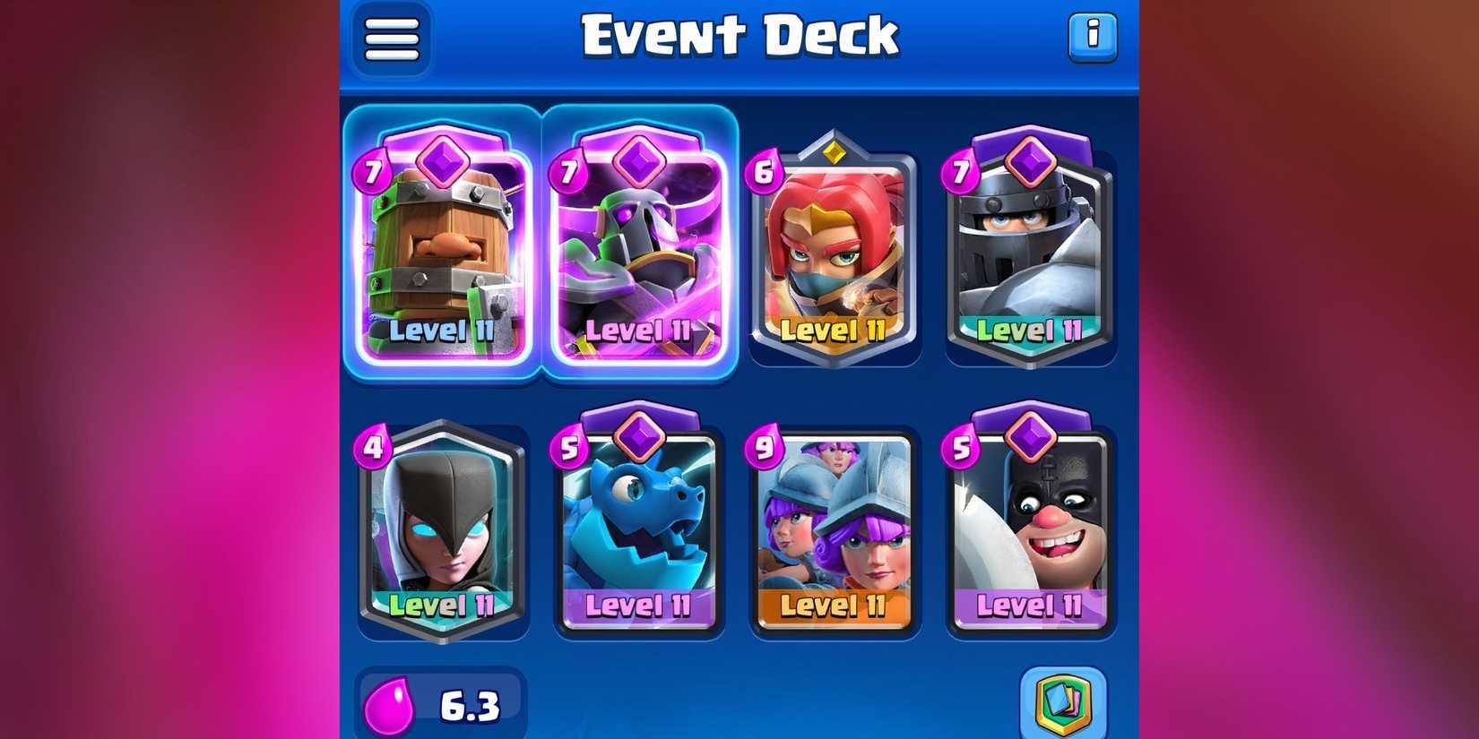 Best Decks for 7x Elixir Event in Clash Royale