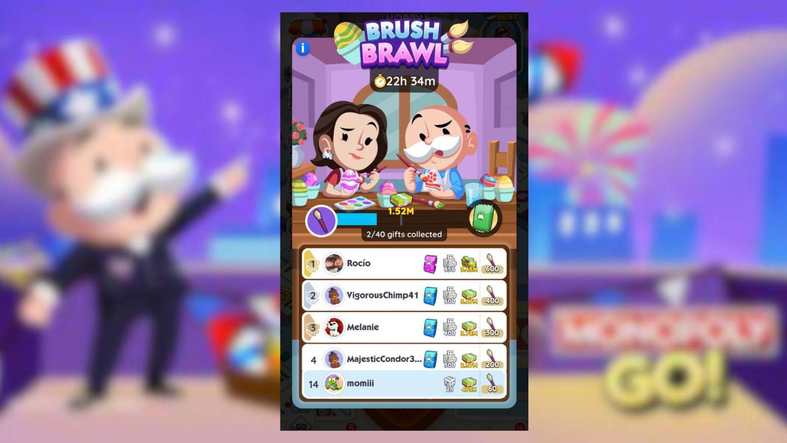 Monopoly GO: Brush Brawl Rewards And Milestones