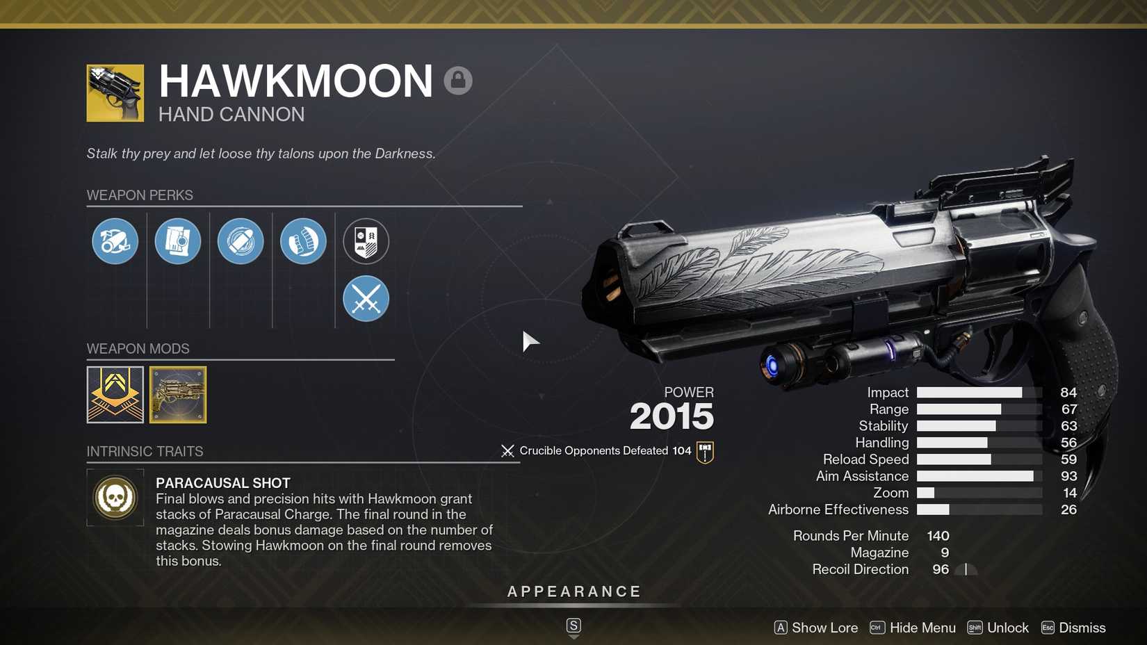 Destiny 2: Hawkmoon God Roll Guide