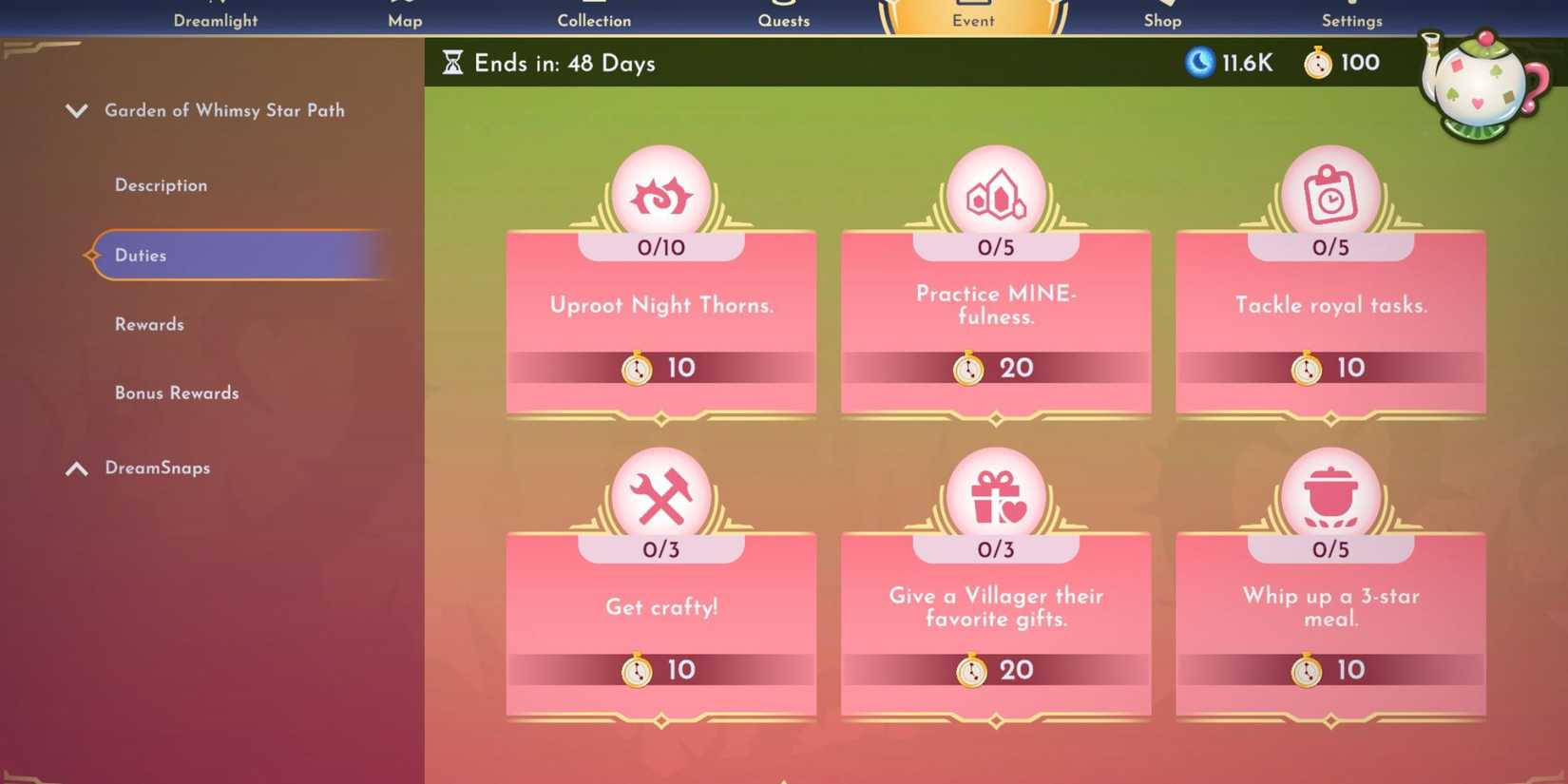 All Garden Of Whimsy Star Path Duties And Rewards In Disney Dreamlight ...