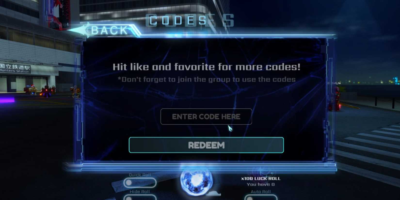 Roblox: Hunters Codes