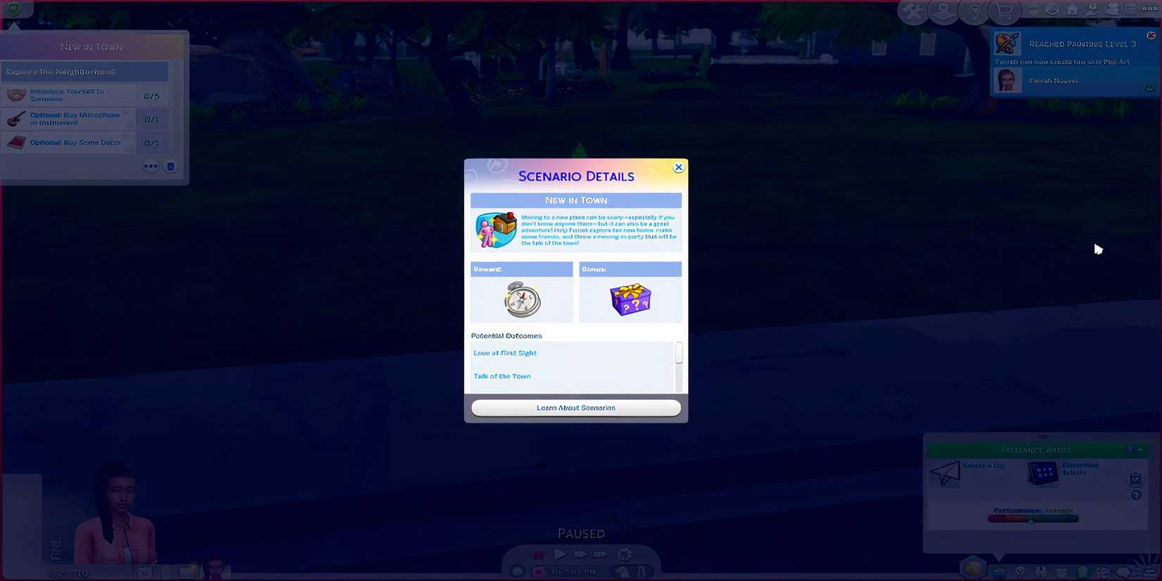 The Sims 4: How To Complete the New in Town Scenario