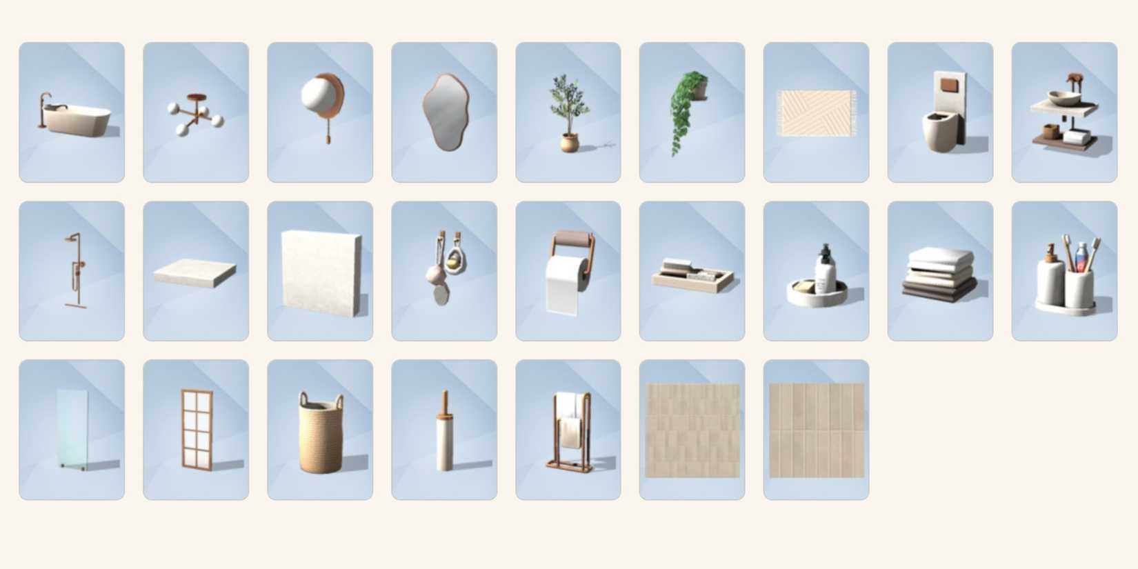 The Sims 4: All Items in the Sleek Bathroom Kit