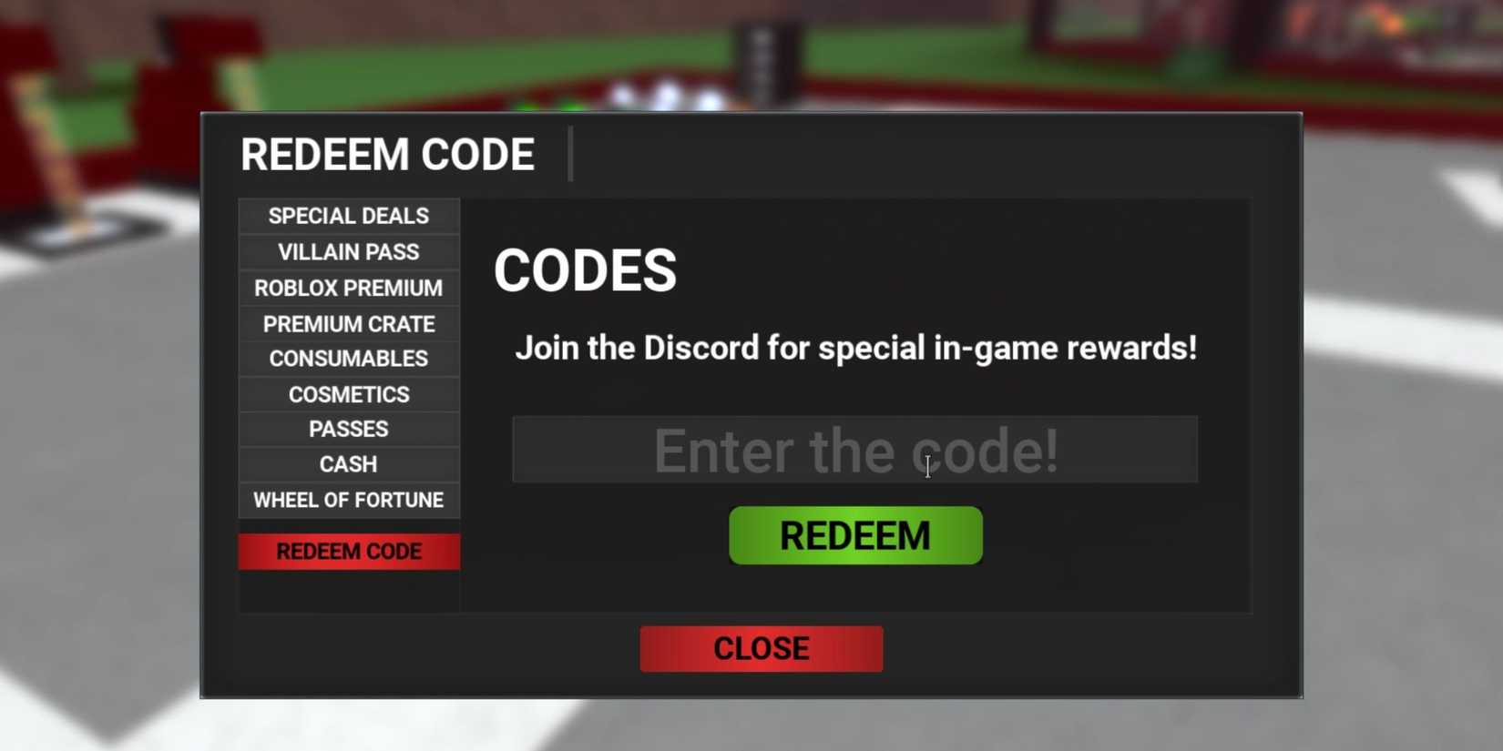 Roblox: Super Villain Tycoon Codes