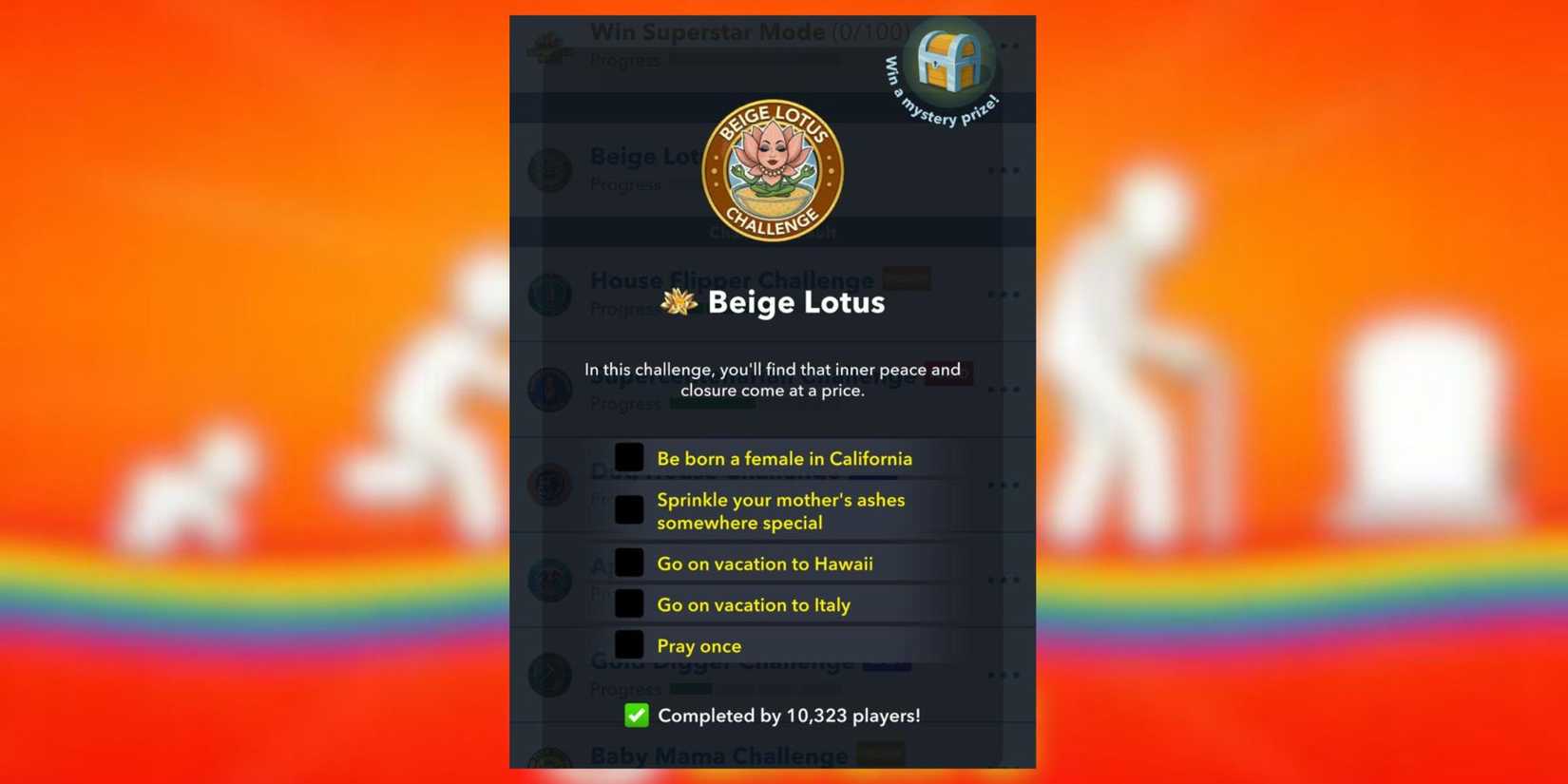 Bitlife: How to Complete the Beige Lotus Challenge