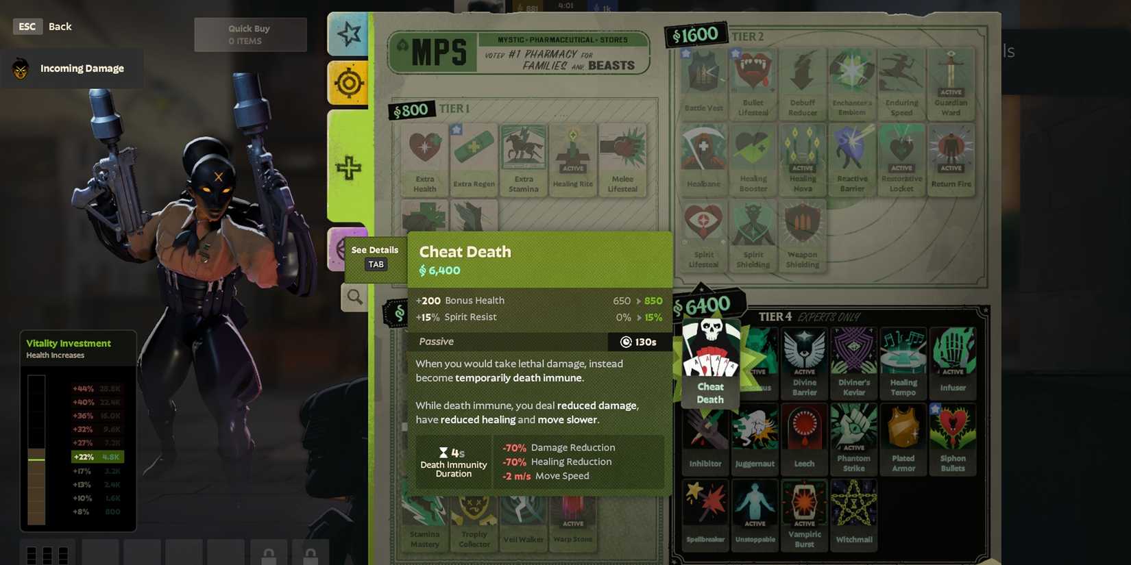 Best Vitality Items In Deadlock