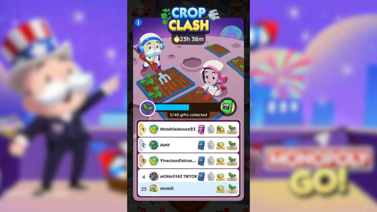 Monopoly GO: Crop Clash Rewards And Milestones