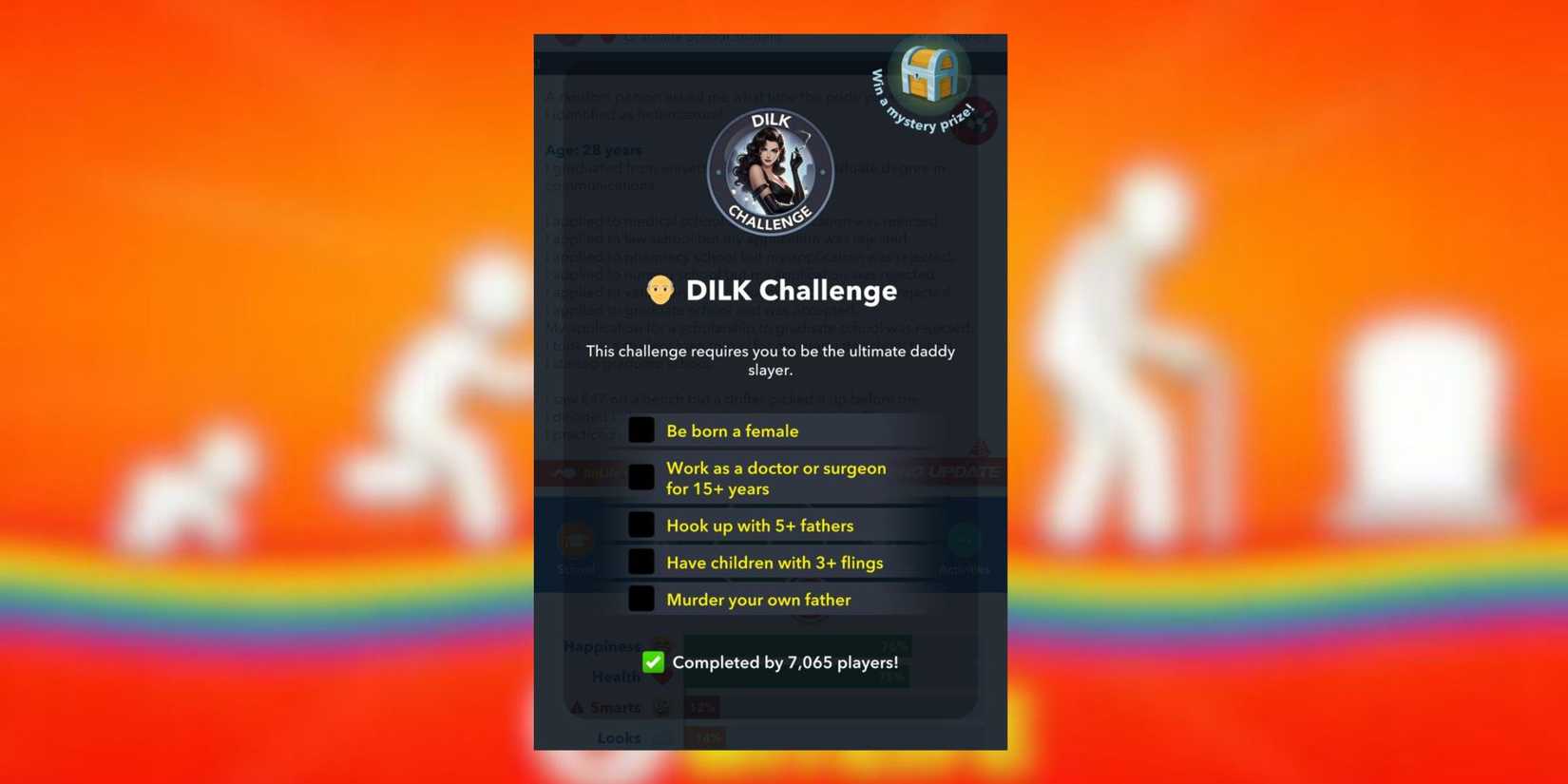 Bitlife: How to Complete the DILK Challenge