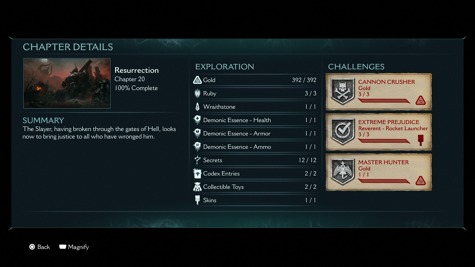 Where to Find the Missing Codex Entry in Chapter 20 of DOOM The Dark Ages