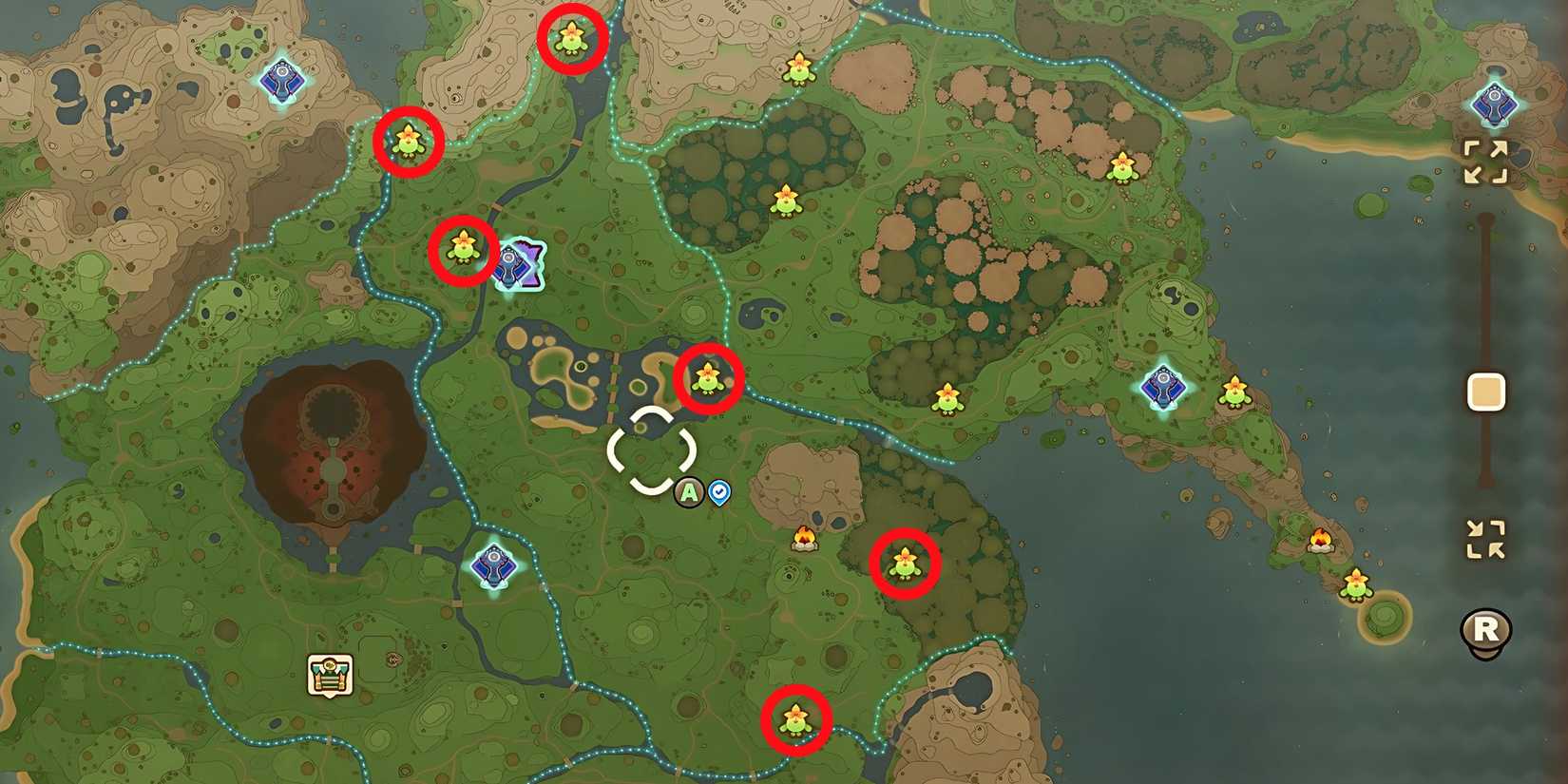 All East Greatgut Plains Leafe Locations & Rewards In Fantasy Life I