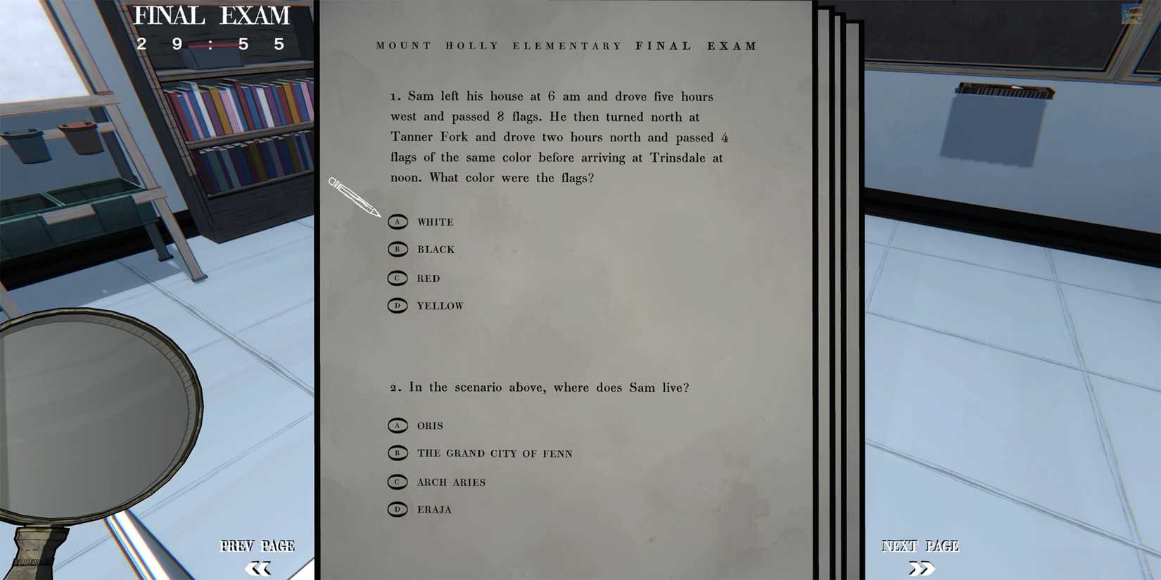 All Final Exam Answers in Blue Prince