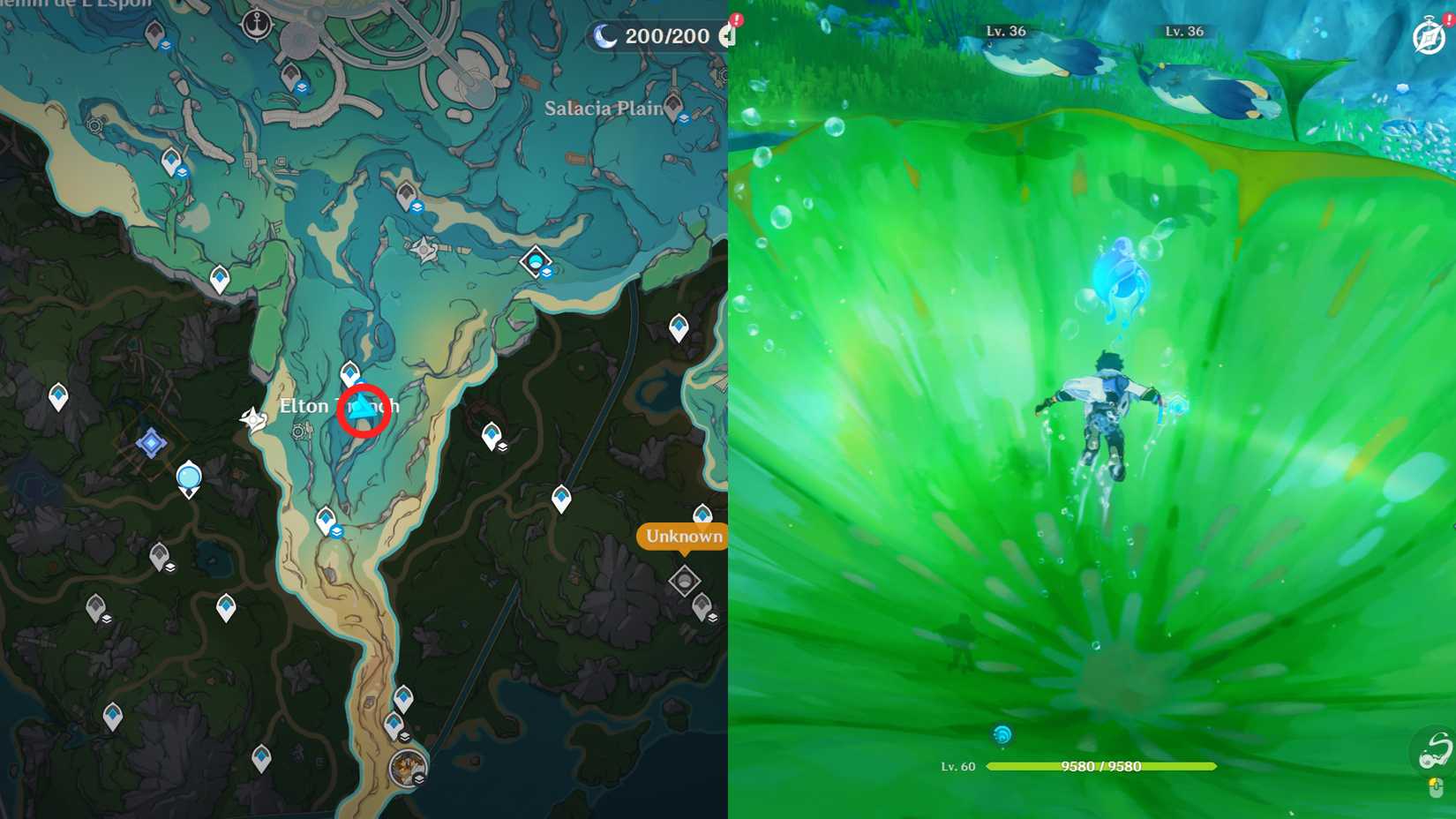 Genshin Impact: Beryl Region Hydroculus Locations