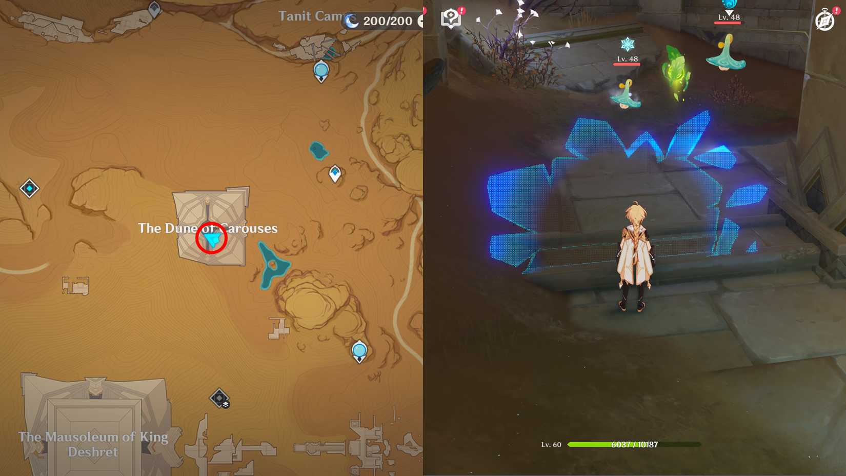 Hypostyle Desert Dendroculus Locations In Genshin Impact