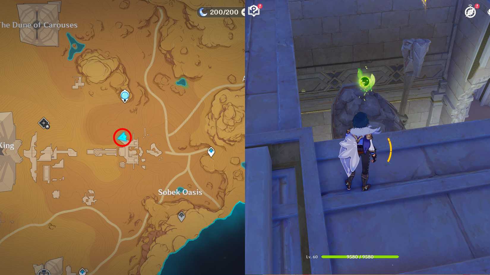 Hypostyle Desert Dendroculus Locations In Genshin Impact