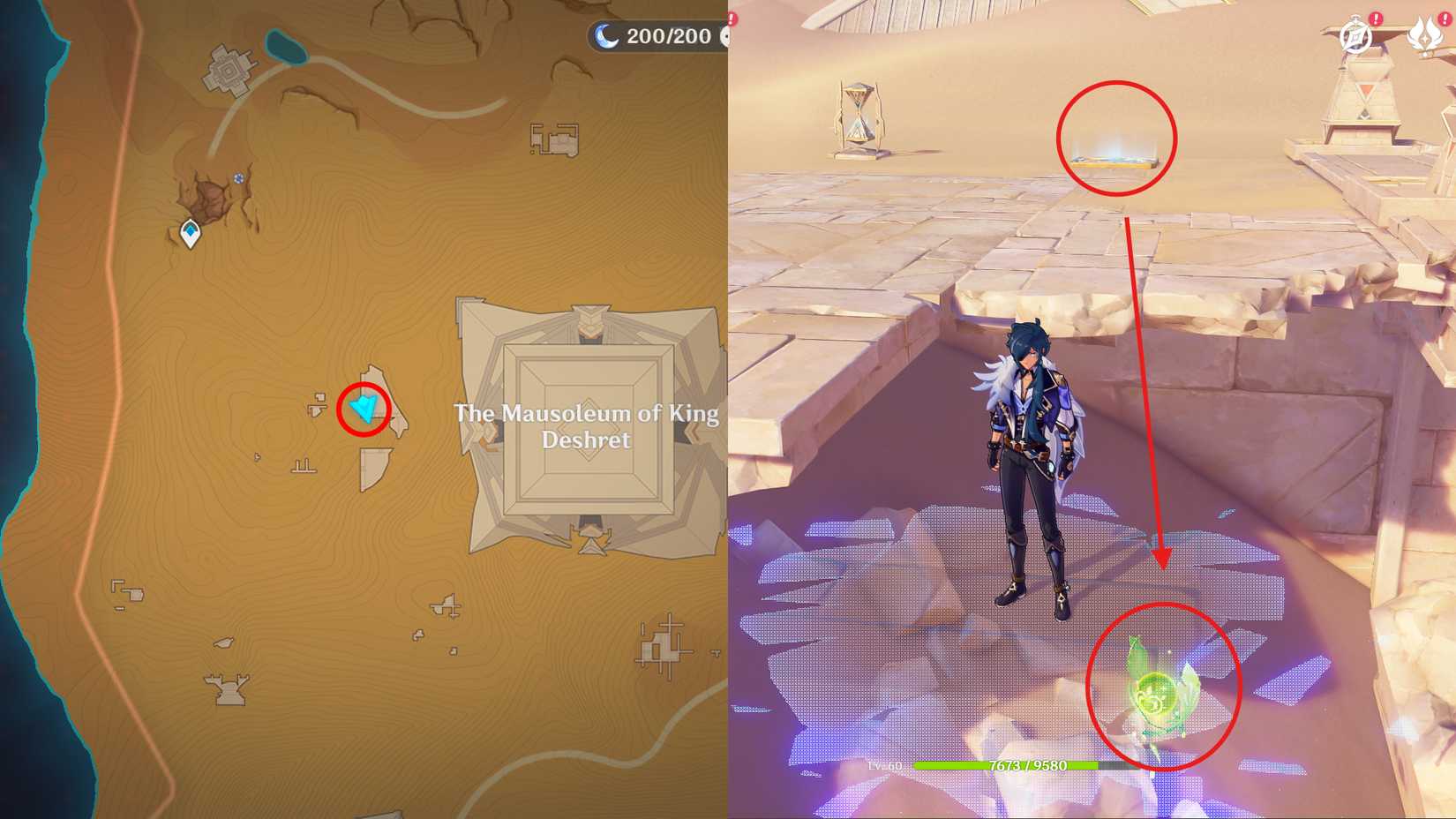 Hypostyle Desert Dendroculus Locations In Genshin Impact