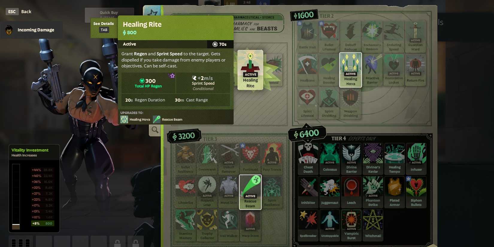 Best Vitality Items In Deadlock