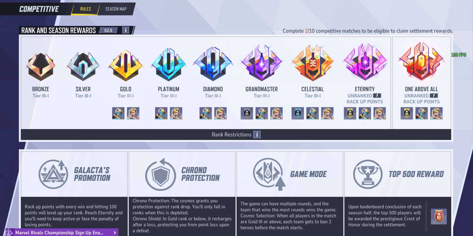 All Competitive Rank Rewards In Marvel Rivals Season 2.5