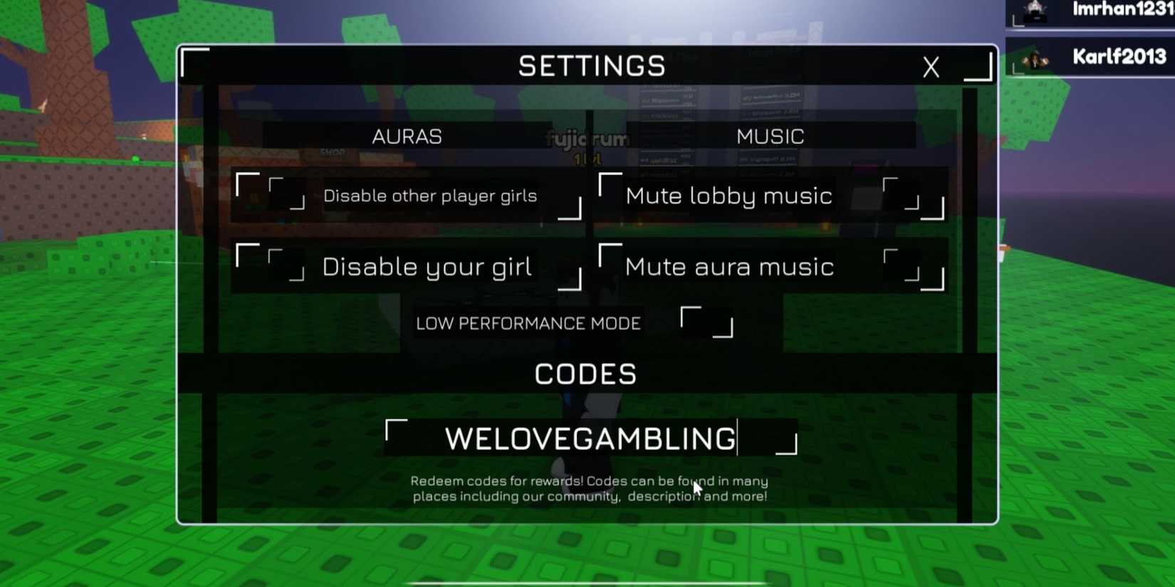 Roblox: Auruzz RNG Codes