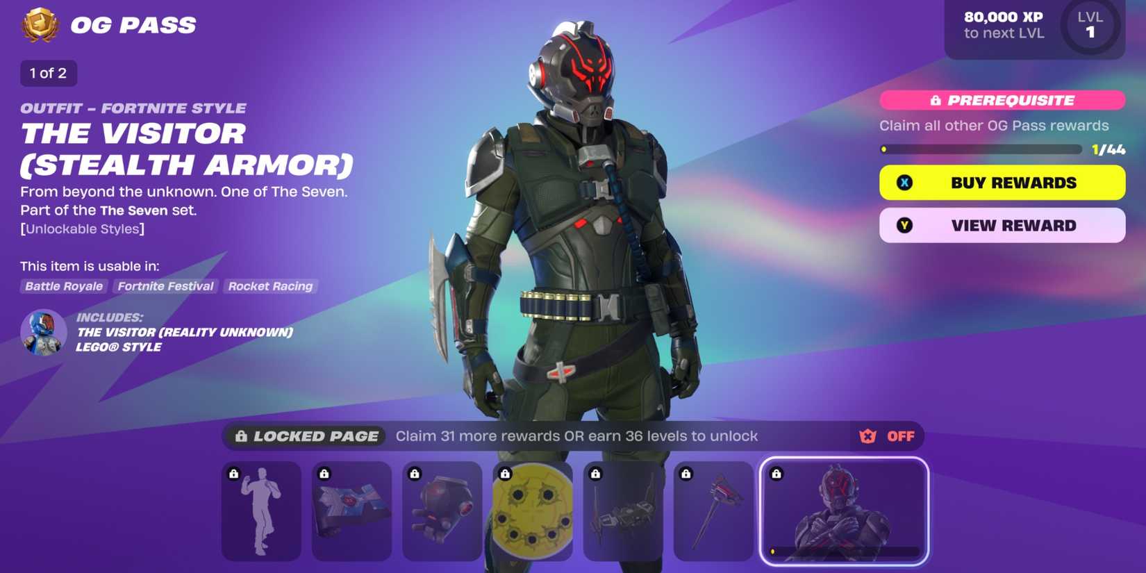 All Cosmetic Rewards in the Fortnite OG Chapter 1 Season 4 Pass