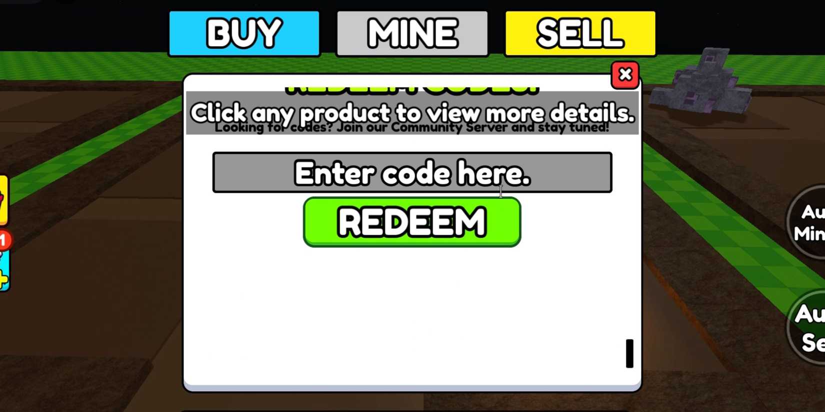 Roblox: Grow Mine Codes