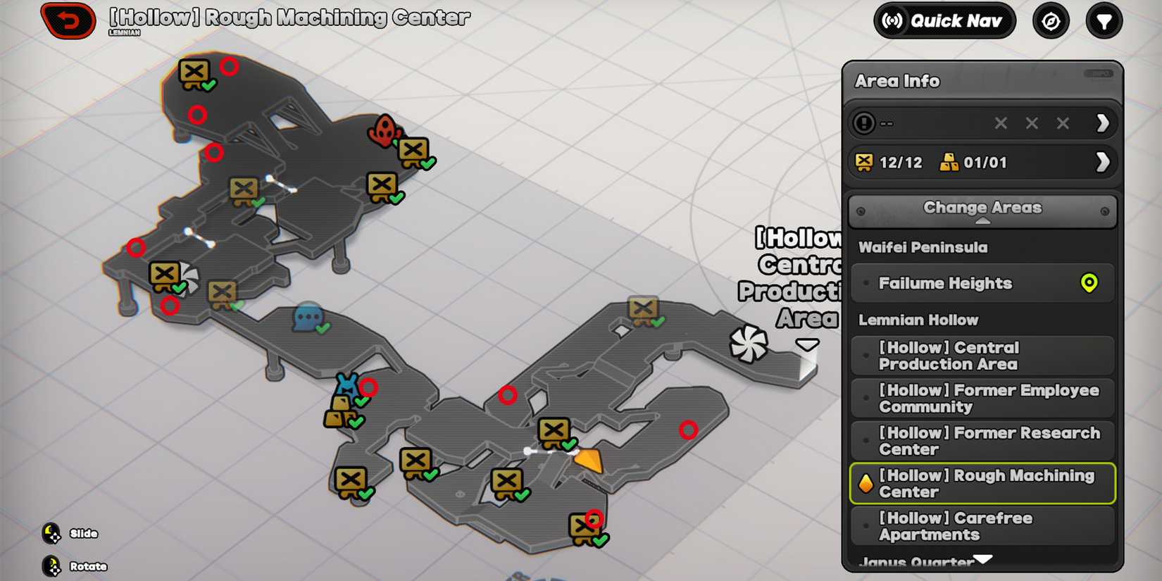 Rough Machining Center Chests And Lumite Ore Locations In ZZZ