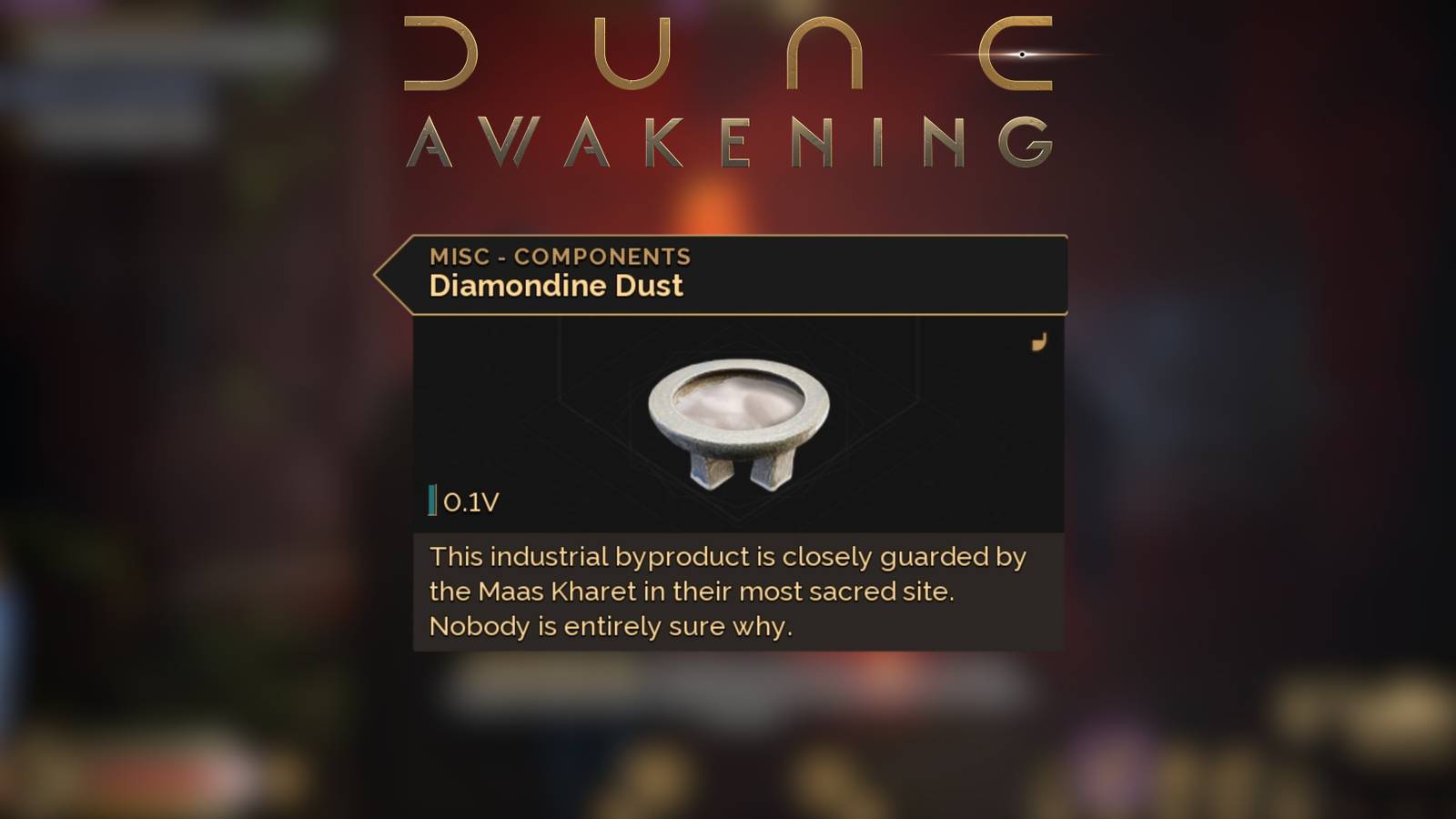 Diamondine Dust Location in Dune Awakening
