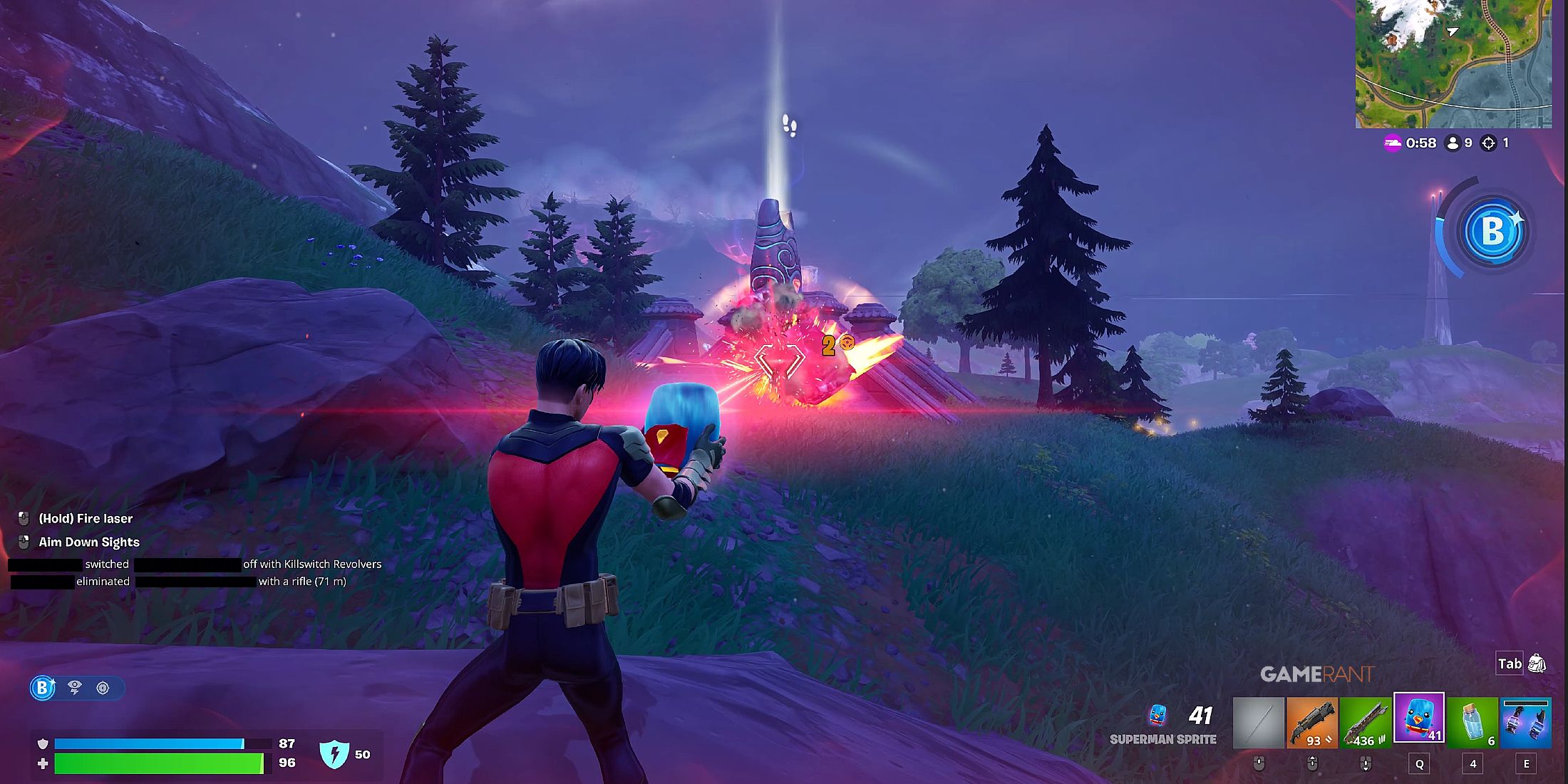 Dash Sprite & Superman Sprite Locations In Fortnite