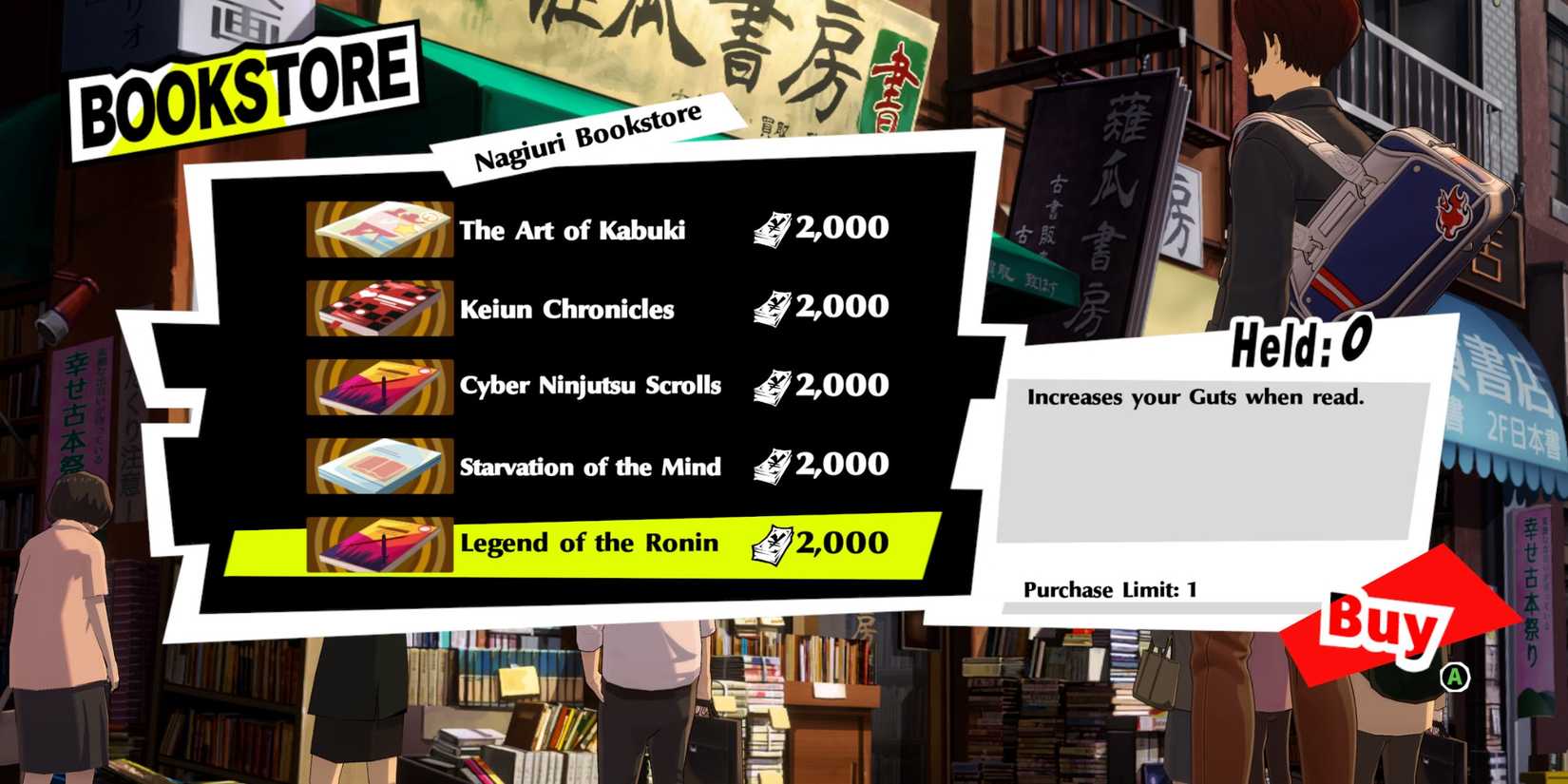 How to Increase Guts in Persona 5 The Phantom X