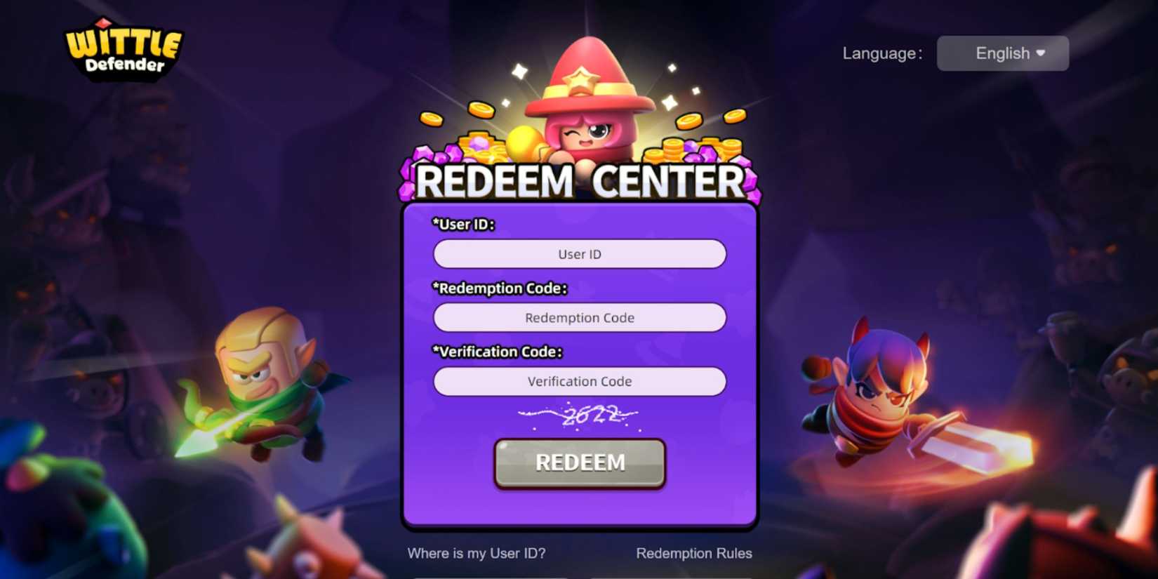 Wittle Defender Codes