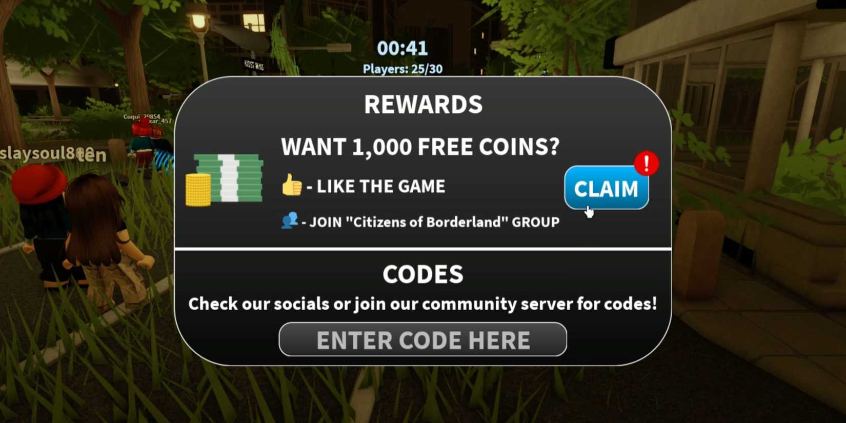 Roblox Borderland Codes